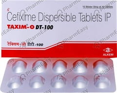 Taxim O Dt 100 MG Tablet (10): Uses, Side Effects, Price & Dosage ...