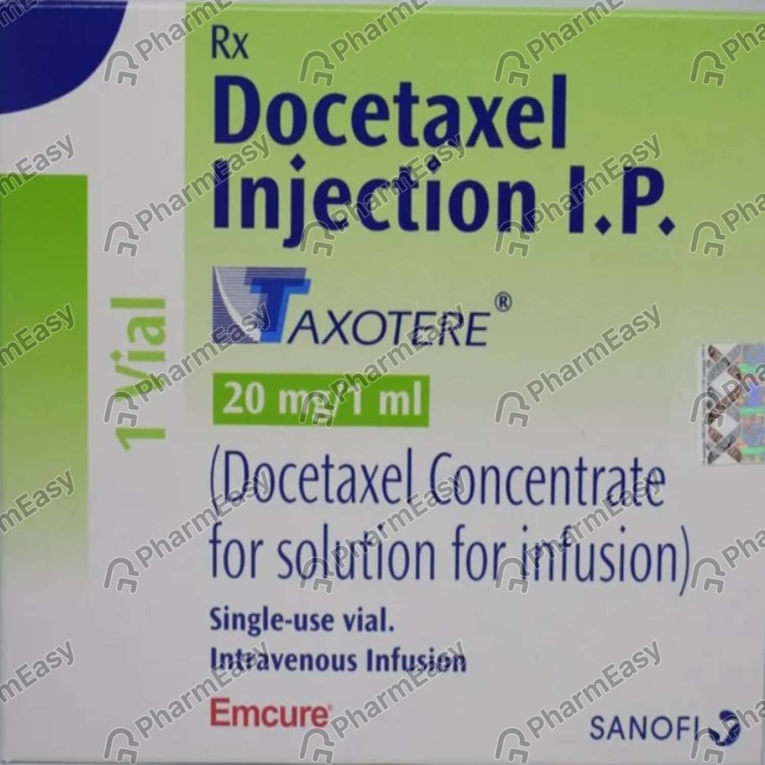 Taxotere 20 MG Solution For Infusion (1): Uses, Side Effects, Price ...