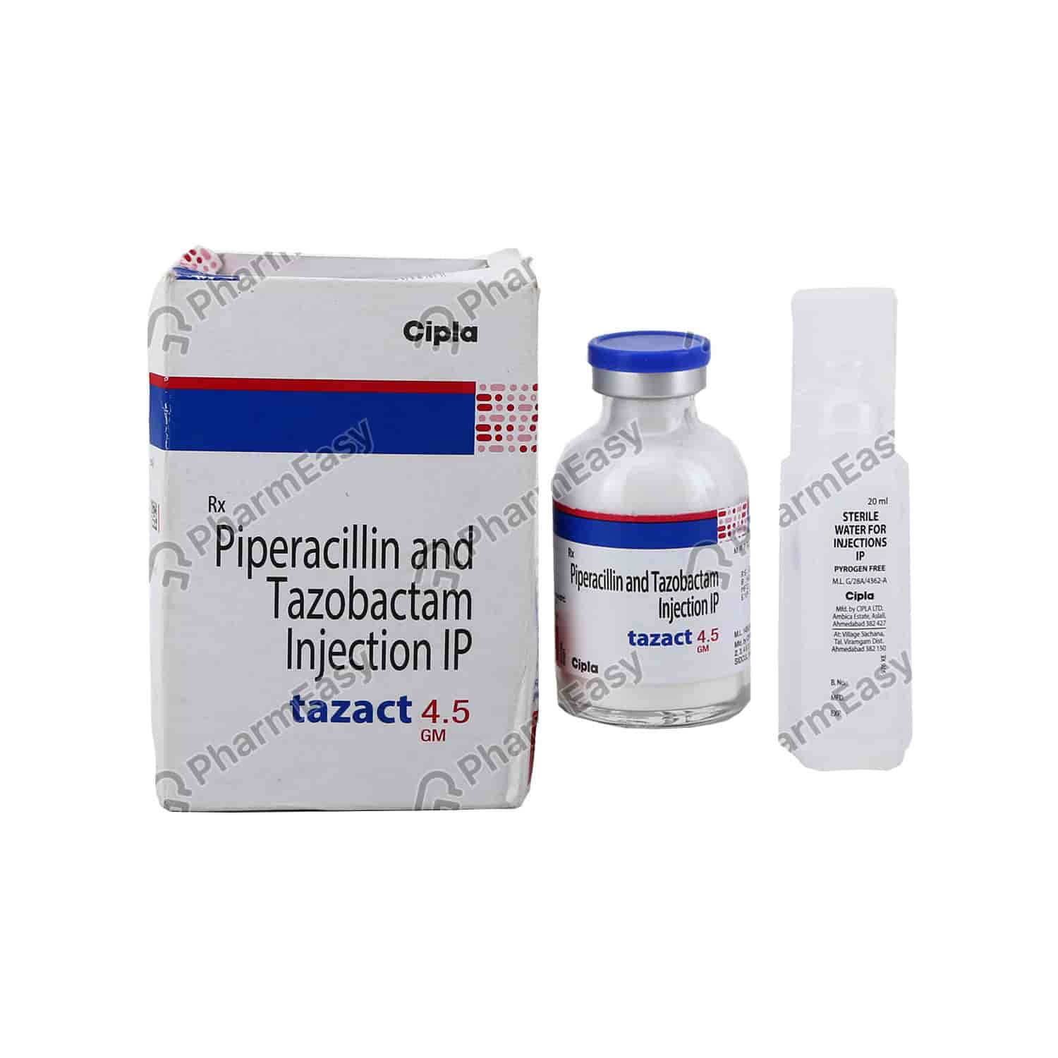 Tazact 4.5gm Injection - Uses, Side Effects, Dosage, Composition ...