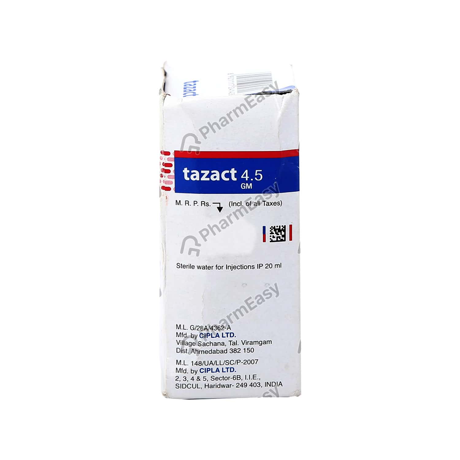 Tazact 4.5gm Injection - Uses, Side Effects, Dosage, Composition ...