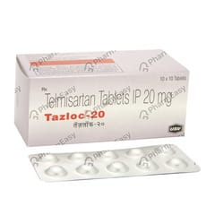 Tazloc 20 MG Tablet (10) - Uses, Side Effects, Dosage, Composition ...