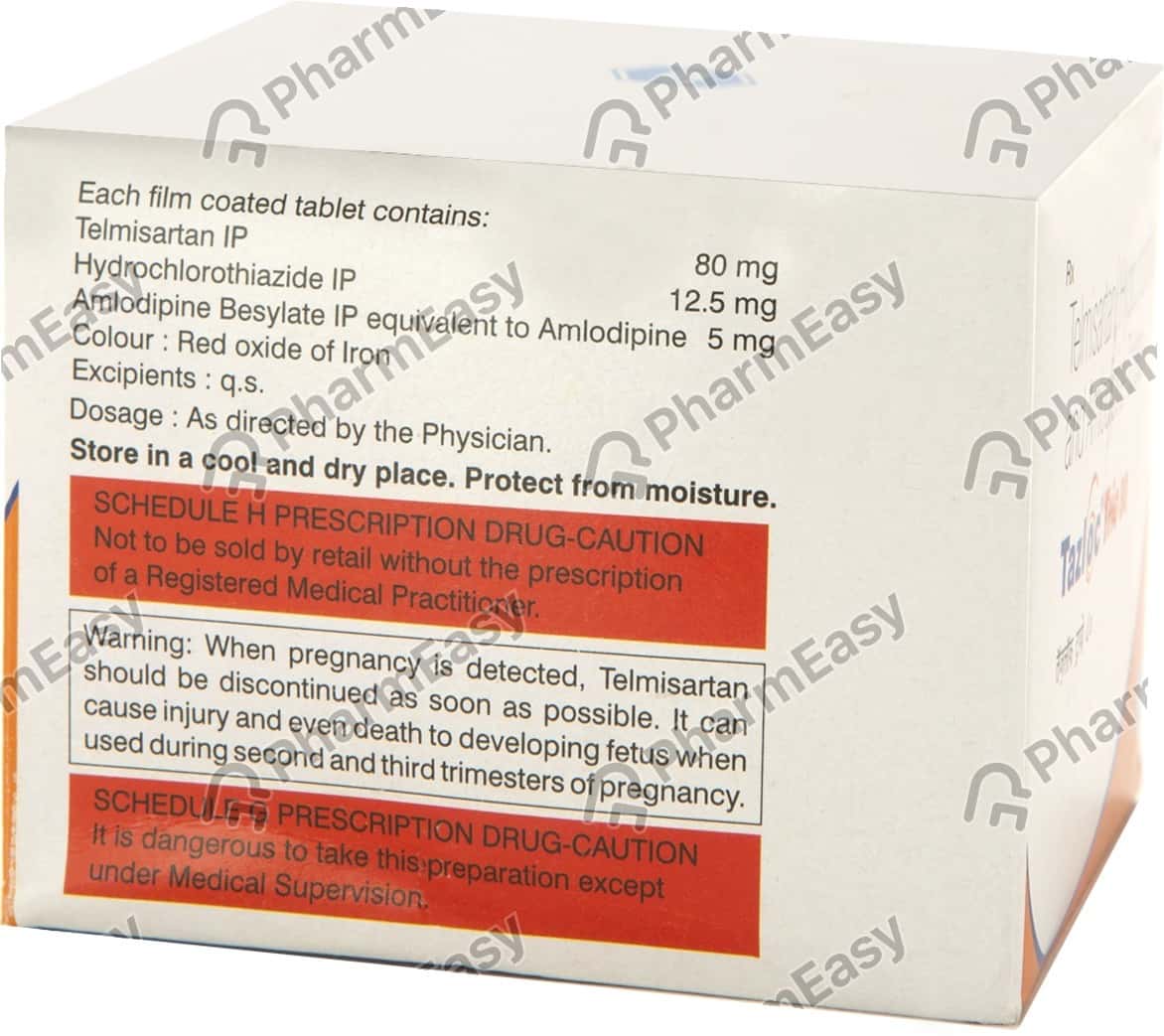 Tazloc Trio 80mg Strip Of 10 Tablets: Uses, Side Effects, Price ...