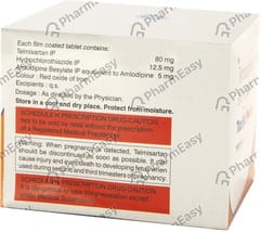 Tazloc Trio 80mg Strip Of 10 Tablets: Uses, Side Effects, Price ...