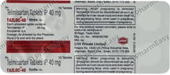 Tazloc 40 Tablet: Uses, Side Effects, Price, Dosage & More Info - PharmEasy
