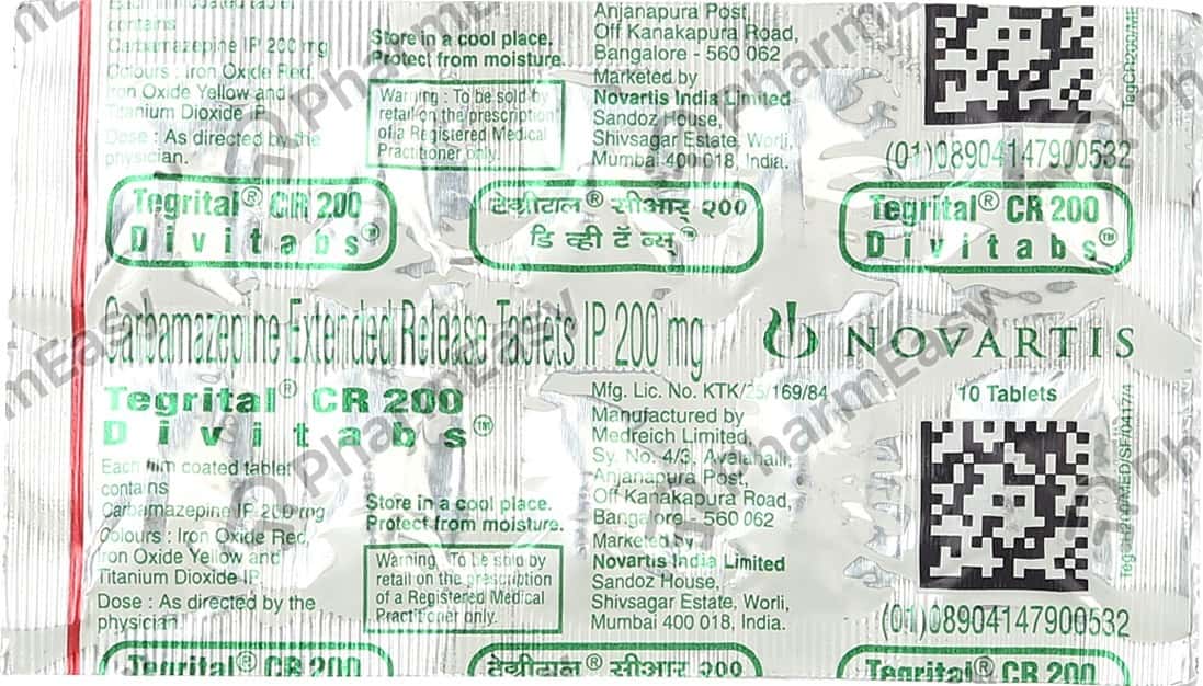 Tegrital CR 200 Tablet: Uses, Side-effects, Price, Dosage & More Info ...