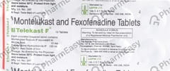 Telekast F Strip Of 10 Tablets: Uses, Side Effects, Price & Dosage ...