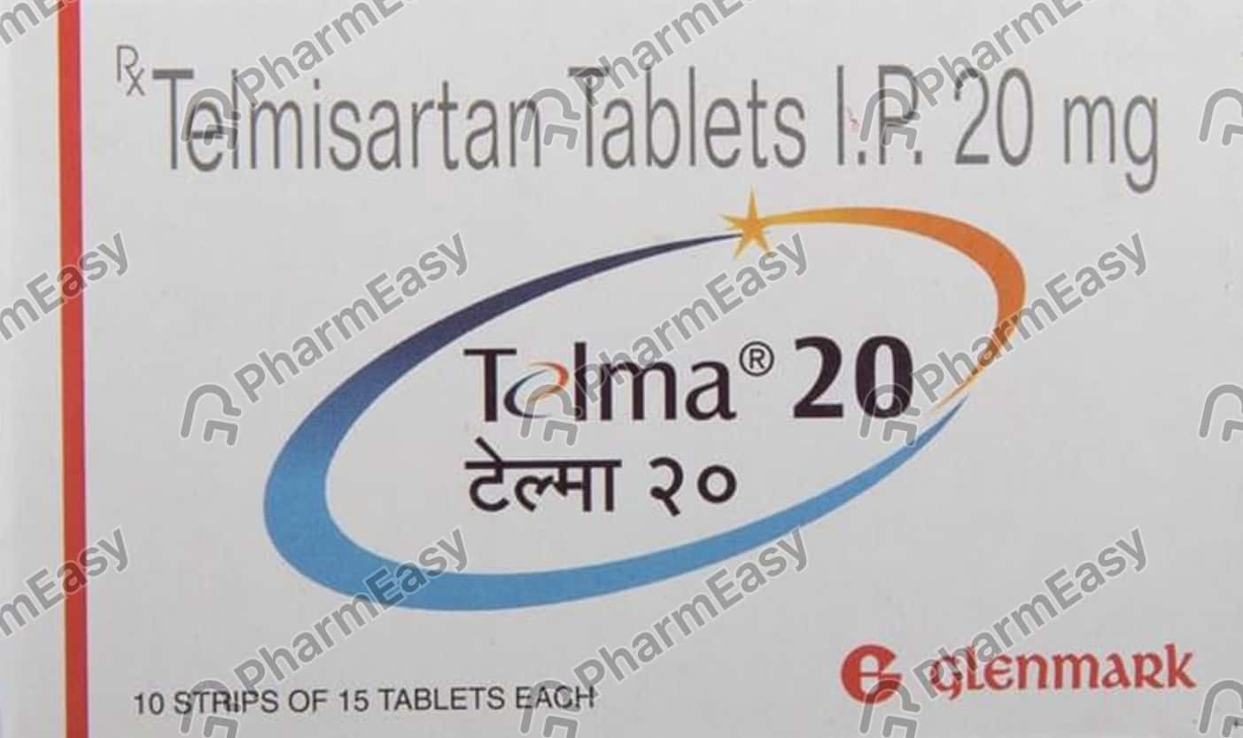 Telma 20 MG Tablet (10): Uses, Side Effects, Price & Dosage | PharmEasy