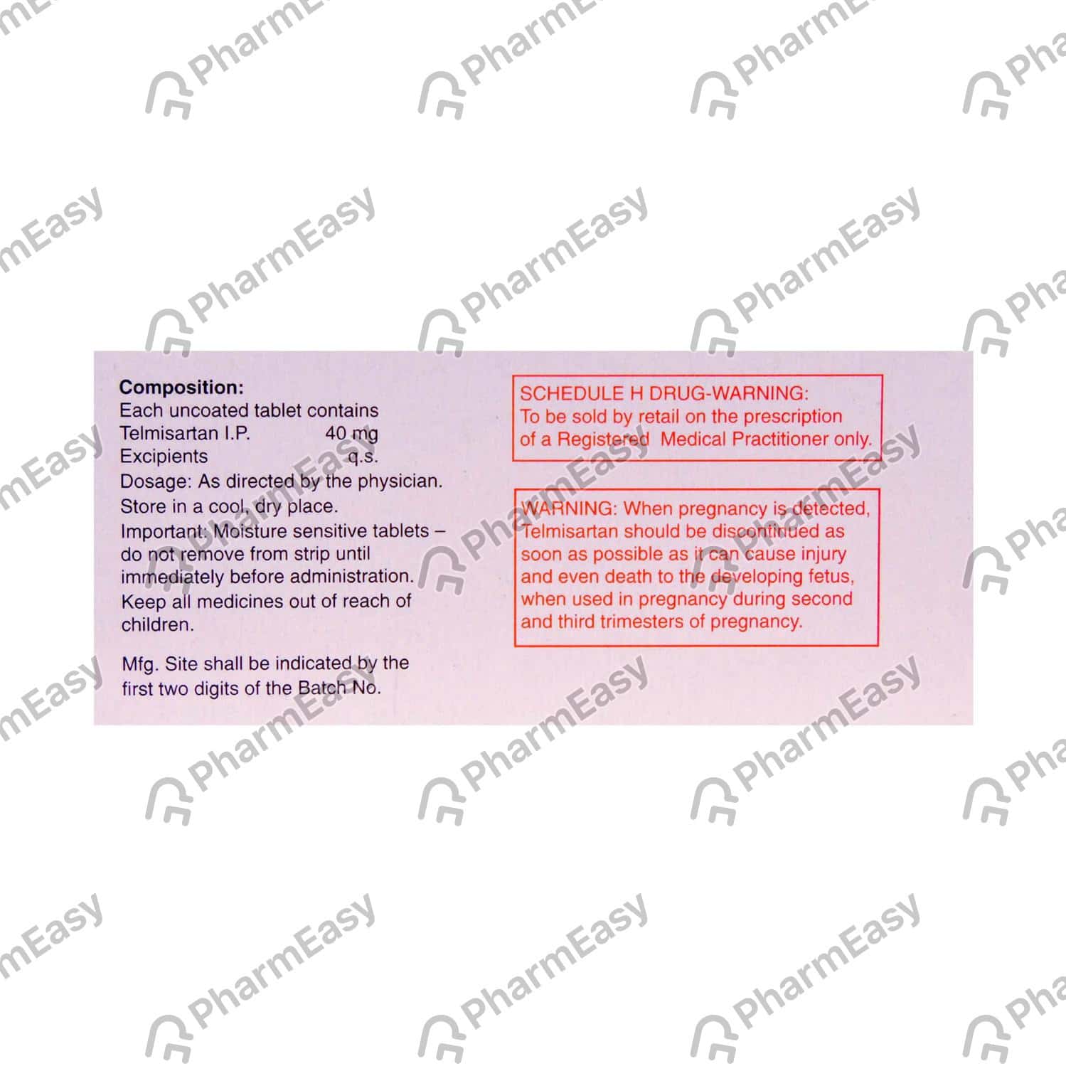 Telma 40 MG Tablet (10): Uses, Side Effects, Price & Dosage | PharmEasy