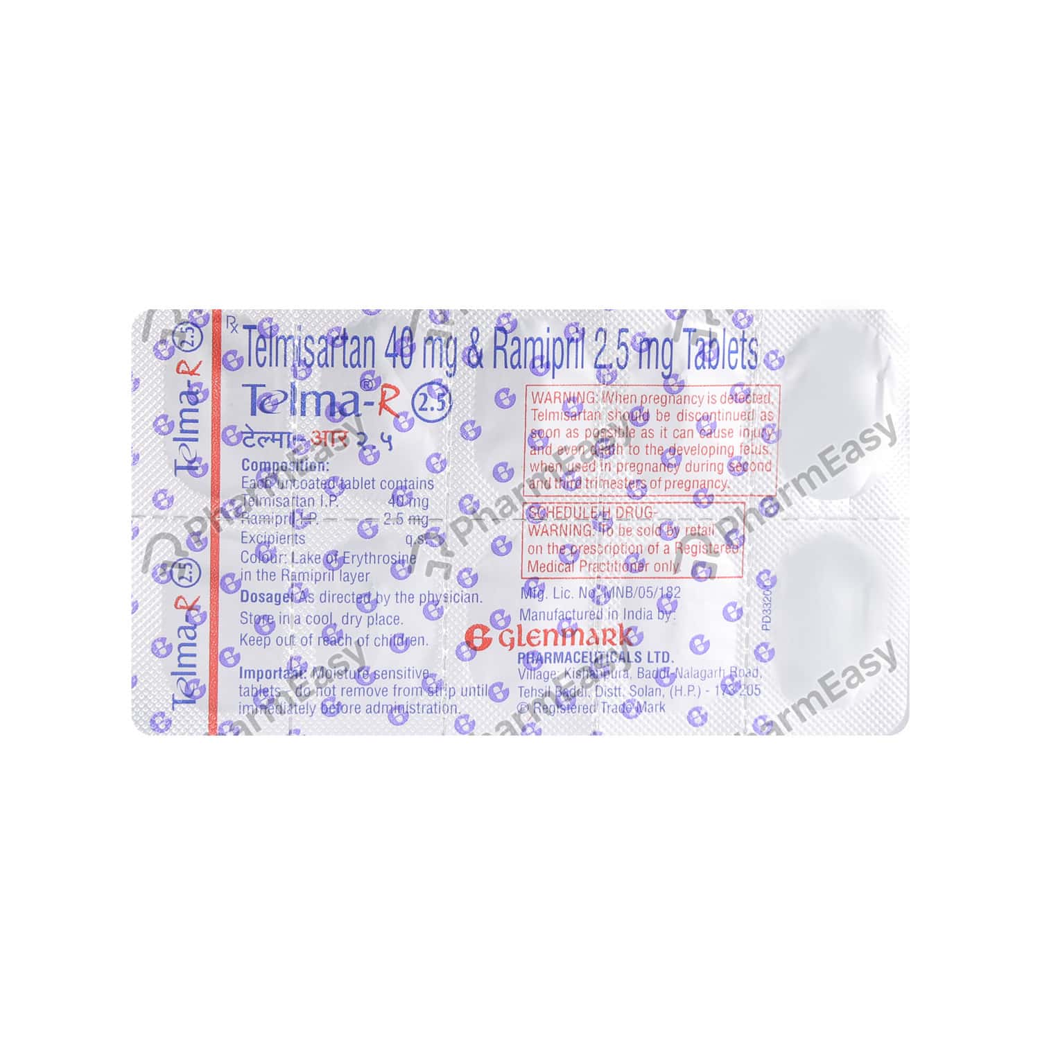 Buy Telma R 2.5mg Tablet Online at Flat 18% OFF* | PharmEasy