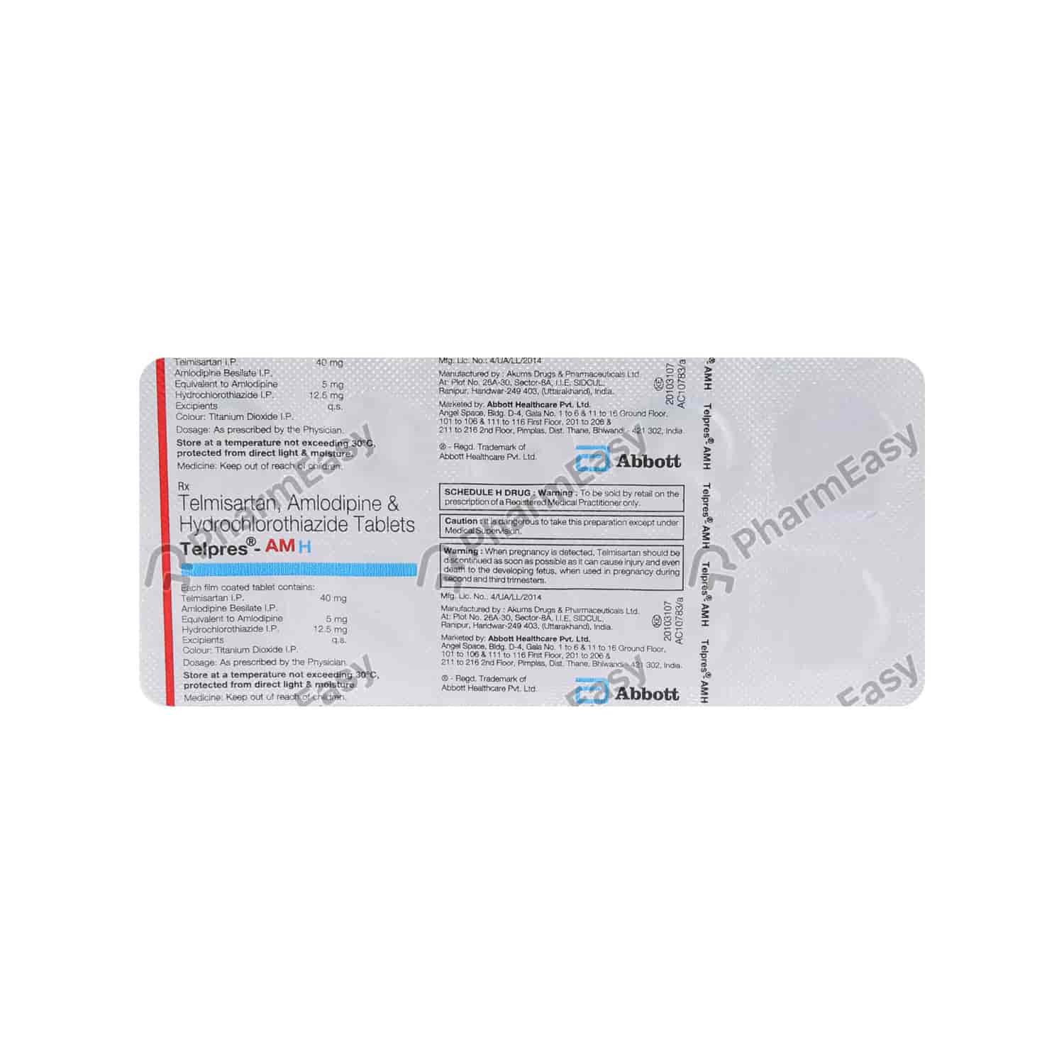 Buy Telpres Amh Tab Online at Flat 18% OFF* | PharmEasy
