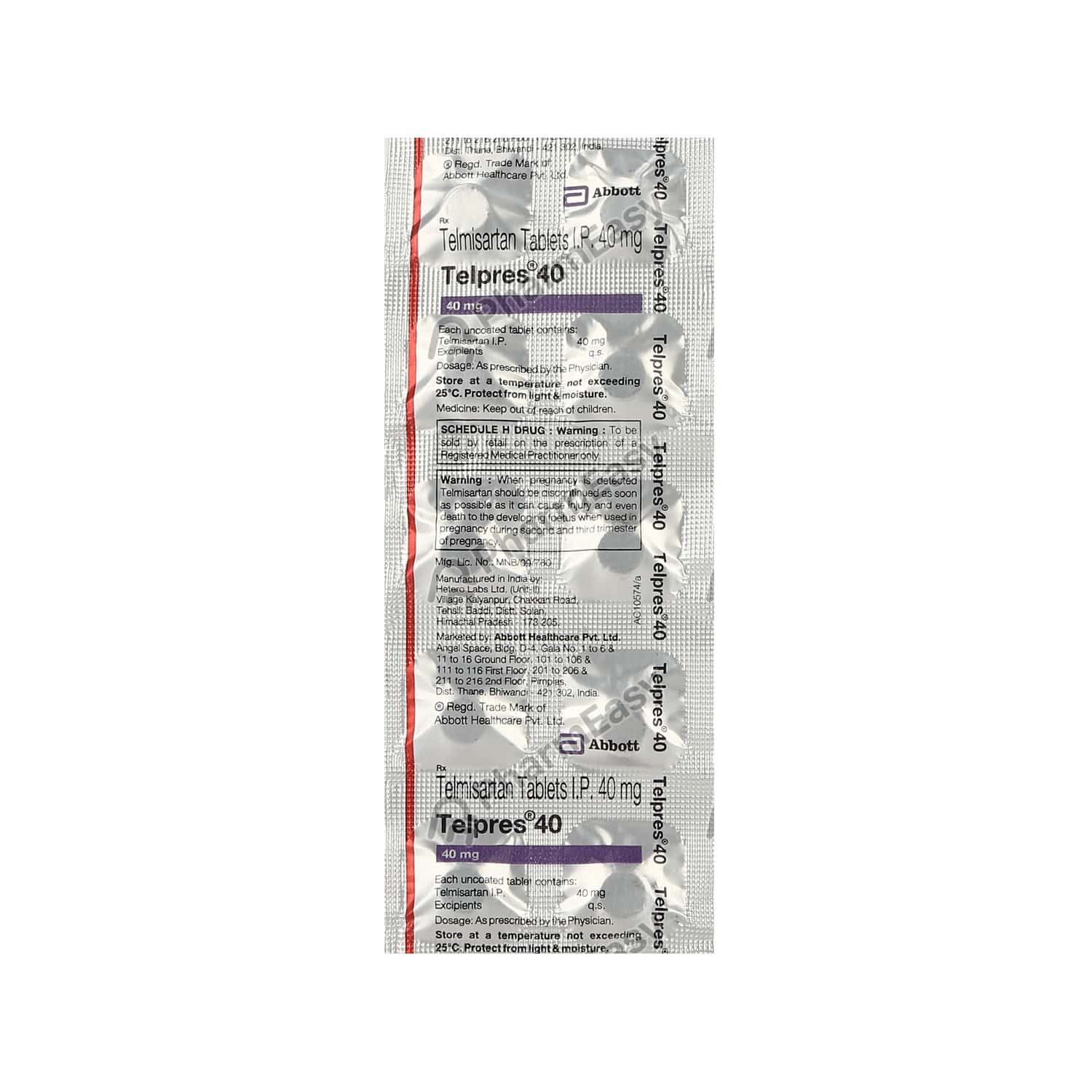 Buy Telpres 40 MG Tablet (10) Online at Flat 15% OFF | PharmEasy