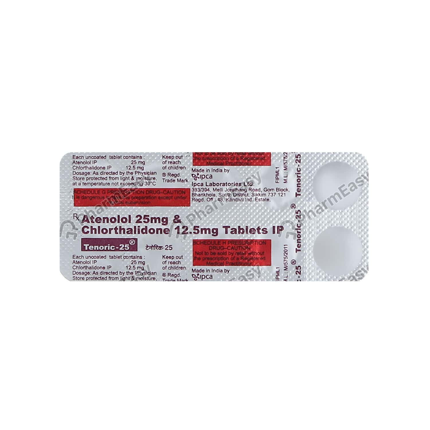Buy Tenoric 25mg Tablet Online at Flat 18% OFF* | PharmEasy