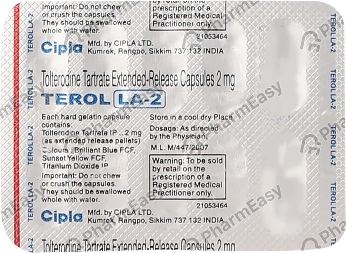 Terol La 2 MG Capsule (10): Uses, Side Effects, Price & Dosage | PharmEasy