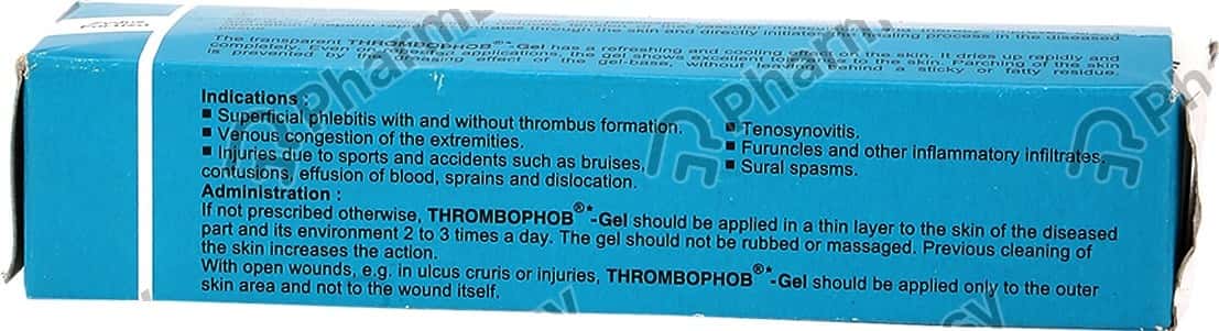 Thrombophob Tube Of 20gm Gel: Uses, Side Effects, Price, Dosage ...