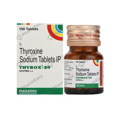Thyrox 50 MCG Tablet (100) - Uses, Side Effects, Dosage, Composition ...
