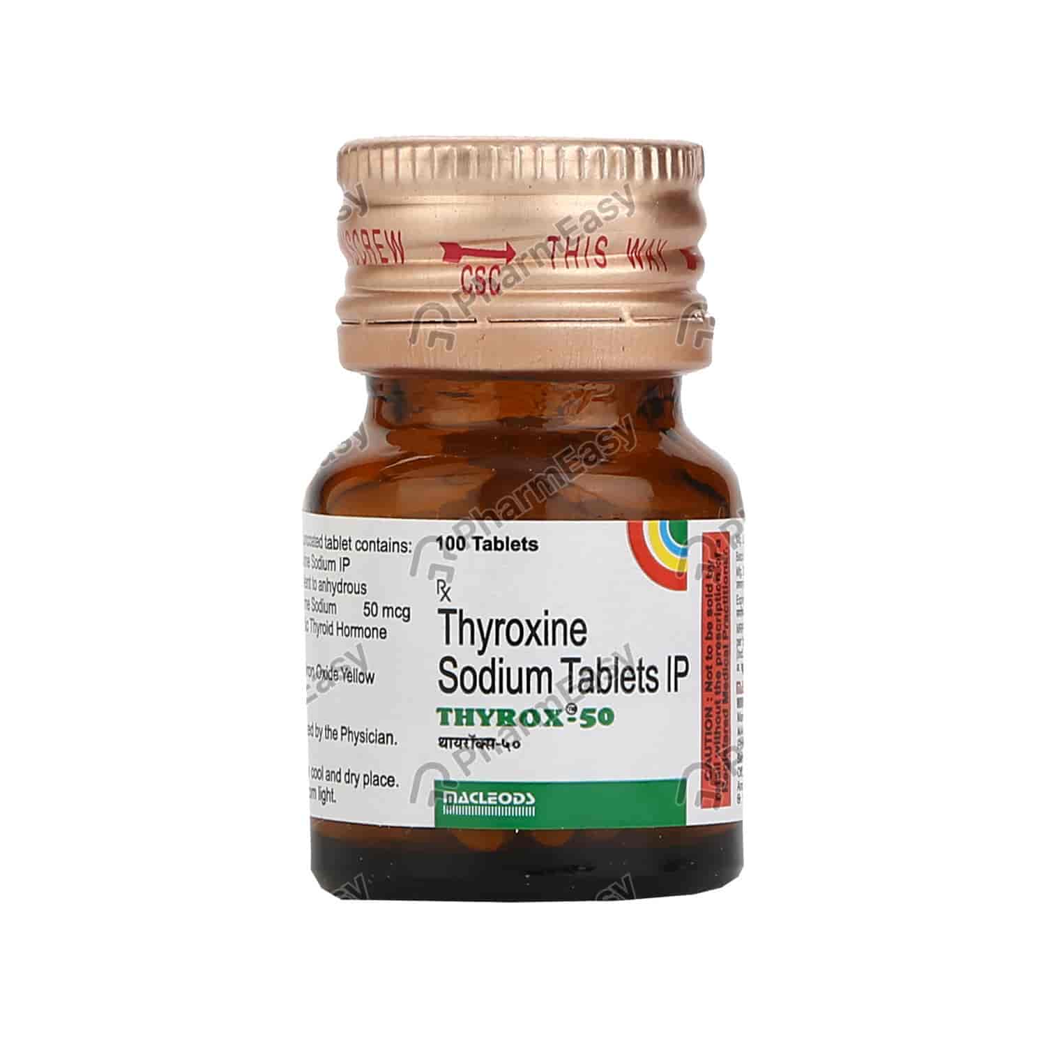 Buy Thyrox 50mcg Bottle Of 100 Tablets Online at Flat 18% OFF* | PharmEasy
