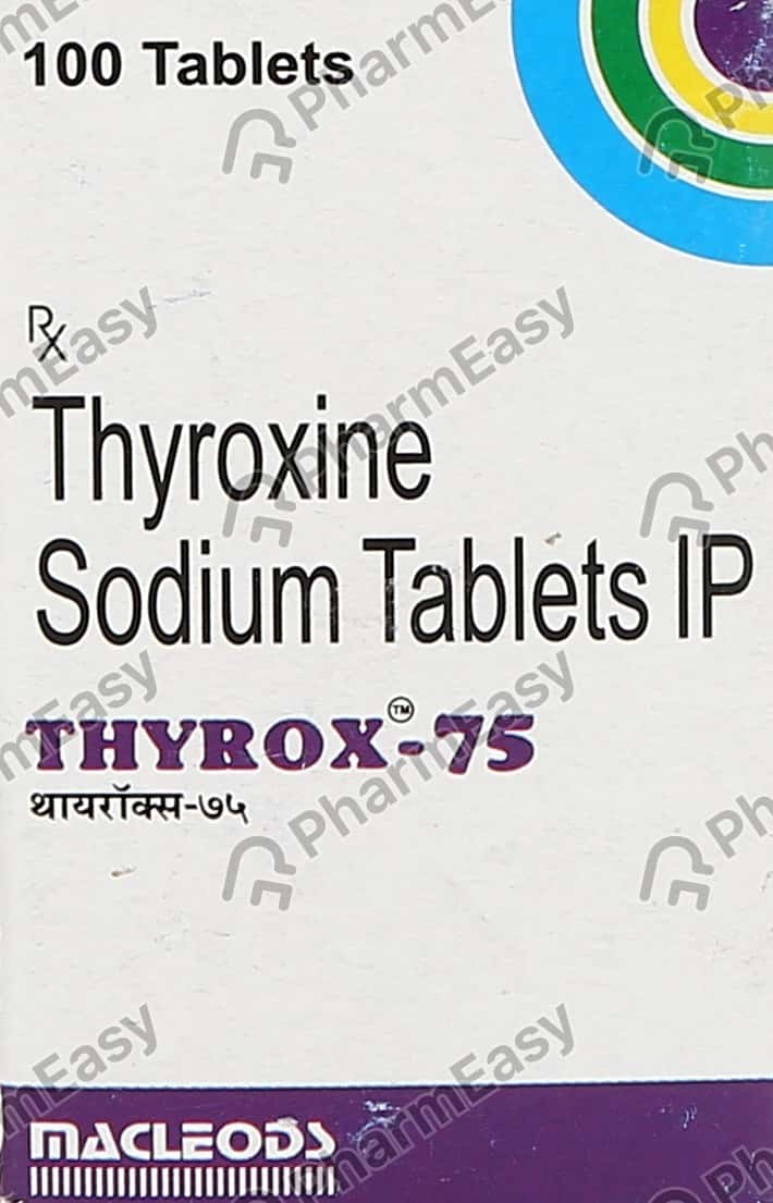 Thyrox 75 MCG Tablet (100): Uses, Side Effects, Price & Dosage | PharmEasy