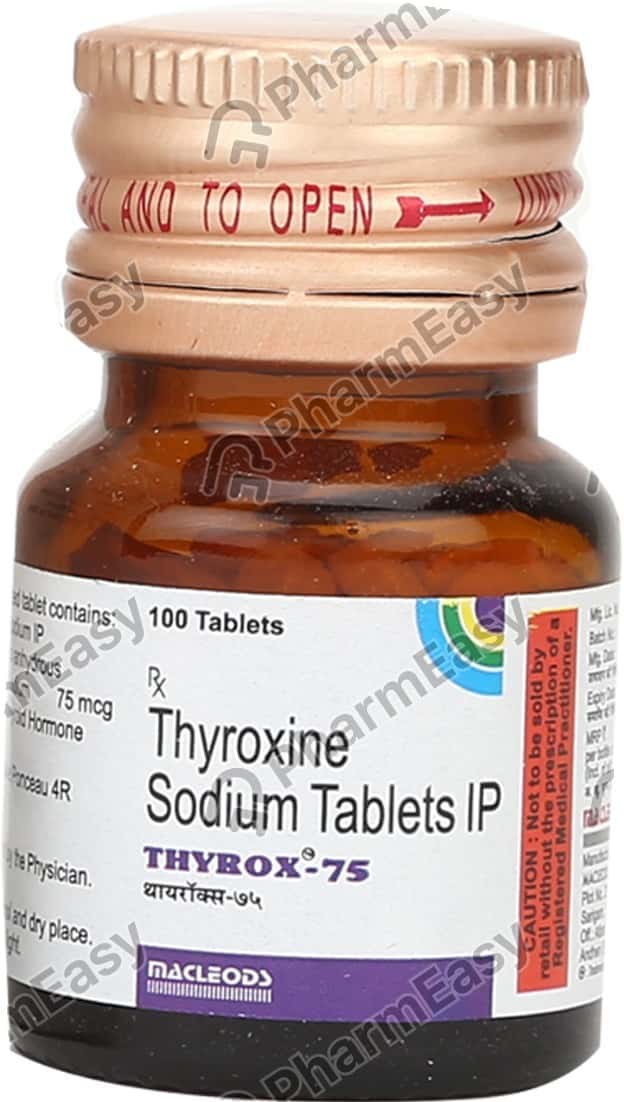 Thyrox 75 MCG Tablet (100): Uses, Side Effects, Price & Dosage | PharmEasy