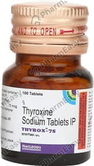 Thyrox 75 MCG Tablet (100): Uses, Side Effects, Price & Dosage | PharmEasy