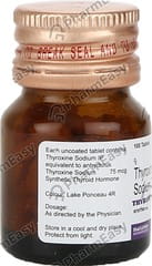 Thyrox 75 MCG Tablet (100): Uses, Side Effects, Price & Dosage | PharmEasy