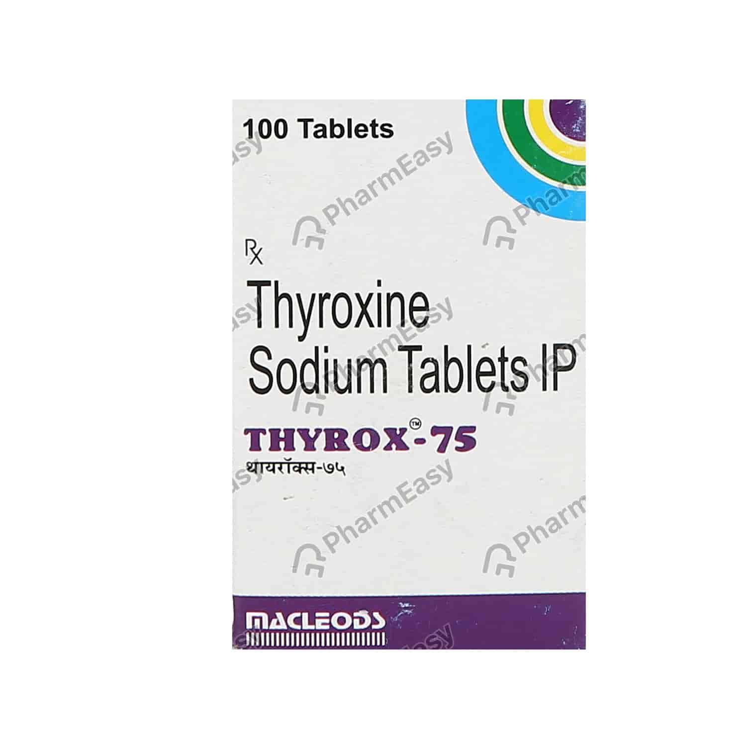 Buy Thyrox 75mcg Bottle Of 100 Tablets Online at Flat 18% OFF* | PharmEasy