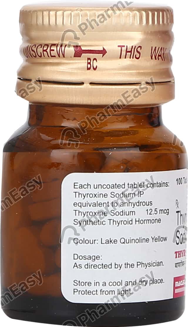 Thyrox 12.5 MCG Tablet (100): Uses, Side Effects, Price & Dosage ...
