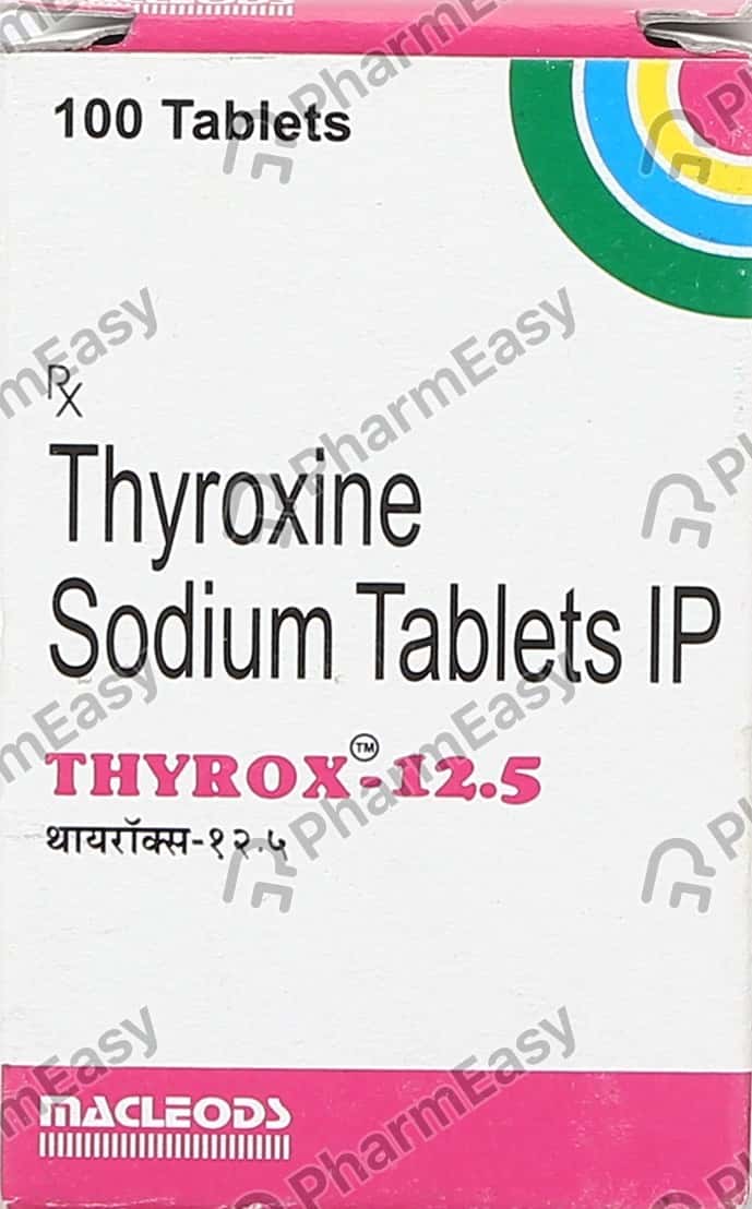 Thyrox 12.5 MCG Tablet (100): Uses, Side Effects, Price & Dosage ...