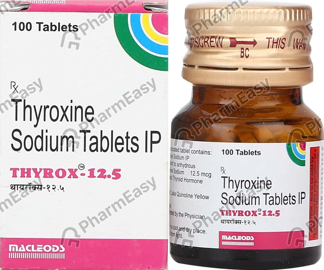 Thyrox 12.5 MCG Tablet (100): Uses, Side Effects, Price & Dosage ...