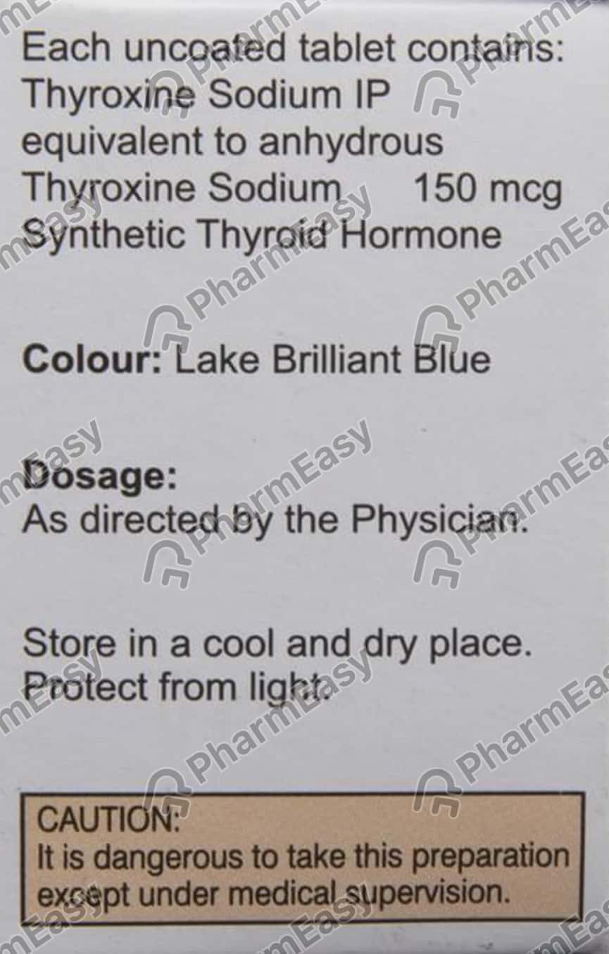 Thyrox 150 MCG Tablet (100): Uses, Side Effects, Price & Dosage | PharmEasy