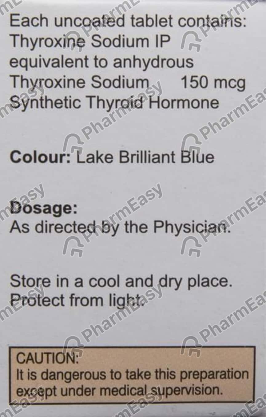 Thyrox 150 MCG Tablet (100): Uses, Side Effects, Price & Dosage | PharmEasy
