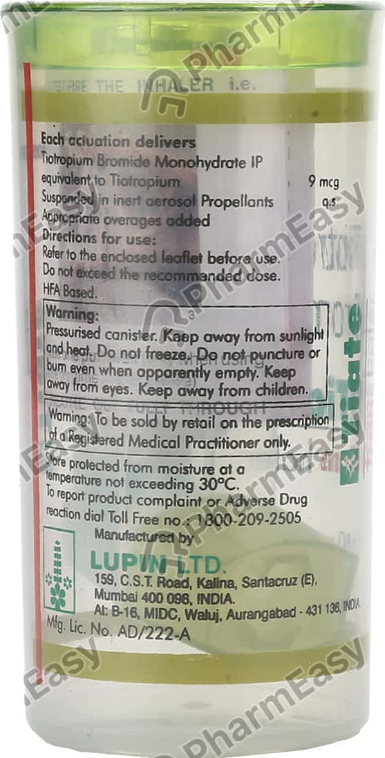 Tiate 9 MCG Metered-Dose Inhaler (180): Uses, Side Effects, Price ...