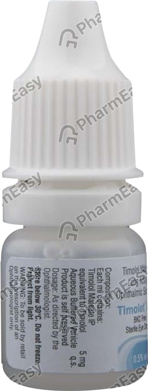 Timolet 0.5 % Eye Drop (3): Uses, Side Effects, Price & Dosage | PharmEasy
