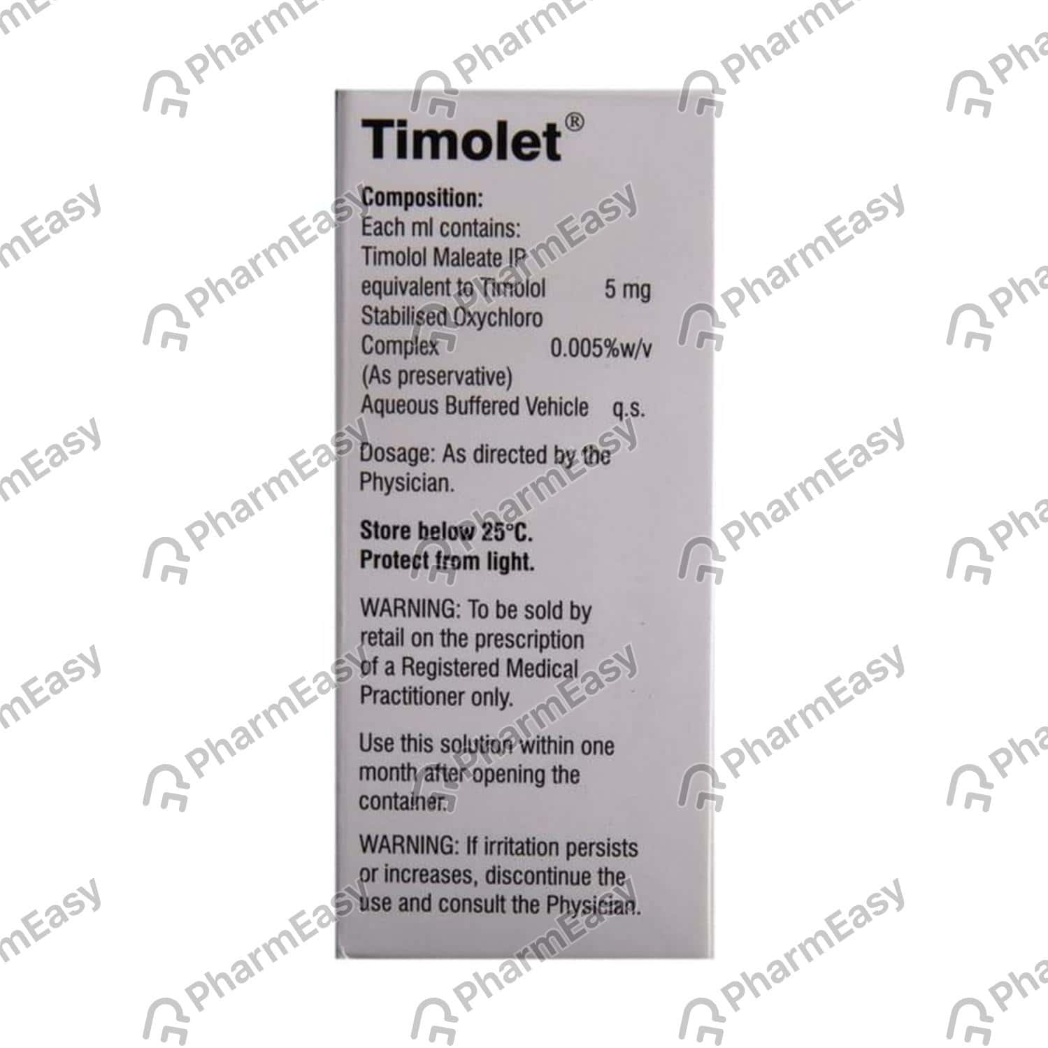 Timolet 0.5 % Eye Drop (3): Uses, Side Effects, Price & Dosage | PharmEasy