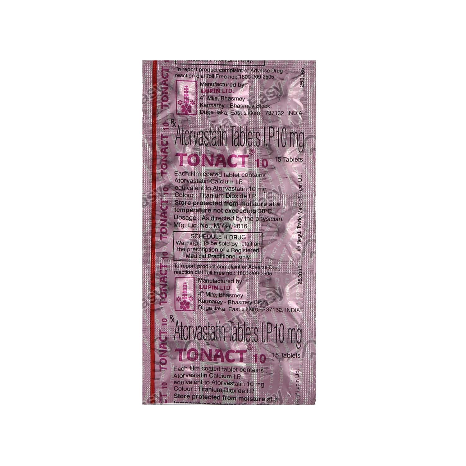 Tonact 10 MG Tablet (15) - Uses, Side Effects, Dosage, Composition ...
