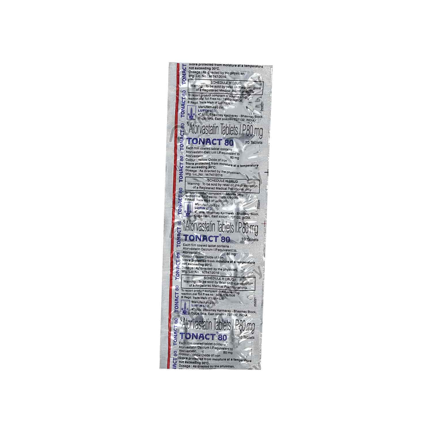 Tonact 80mg Tab - Uses, Side Effects, Dosage, Composition & Price ...