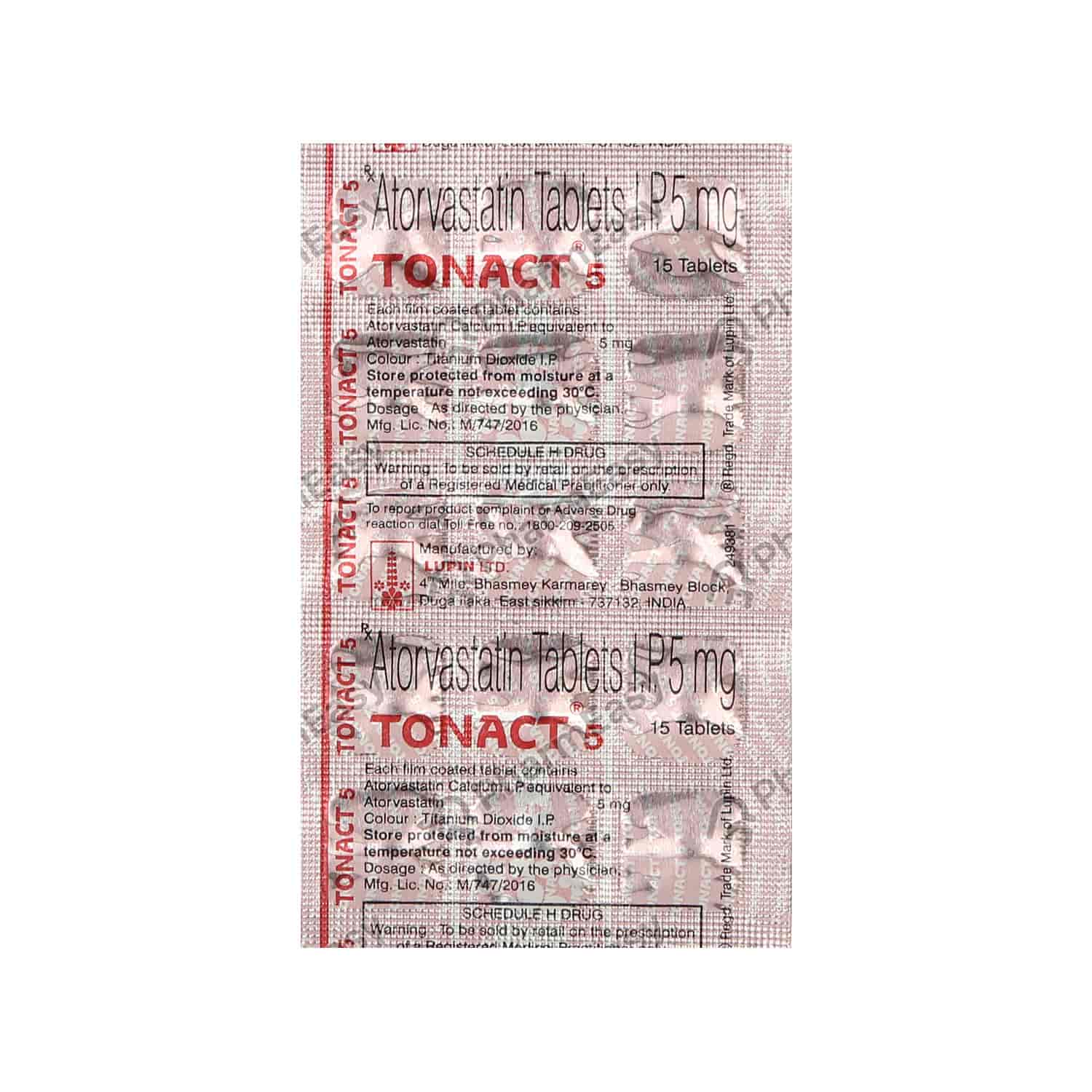 Tonact 5mg Tab 15'S - Uses, Side Effects, Dosage, Composition & Price ...