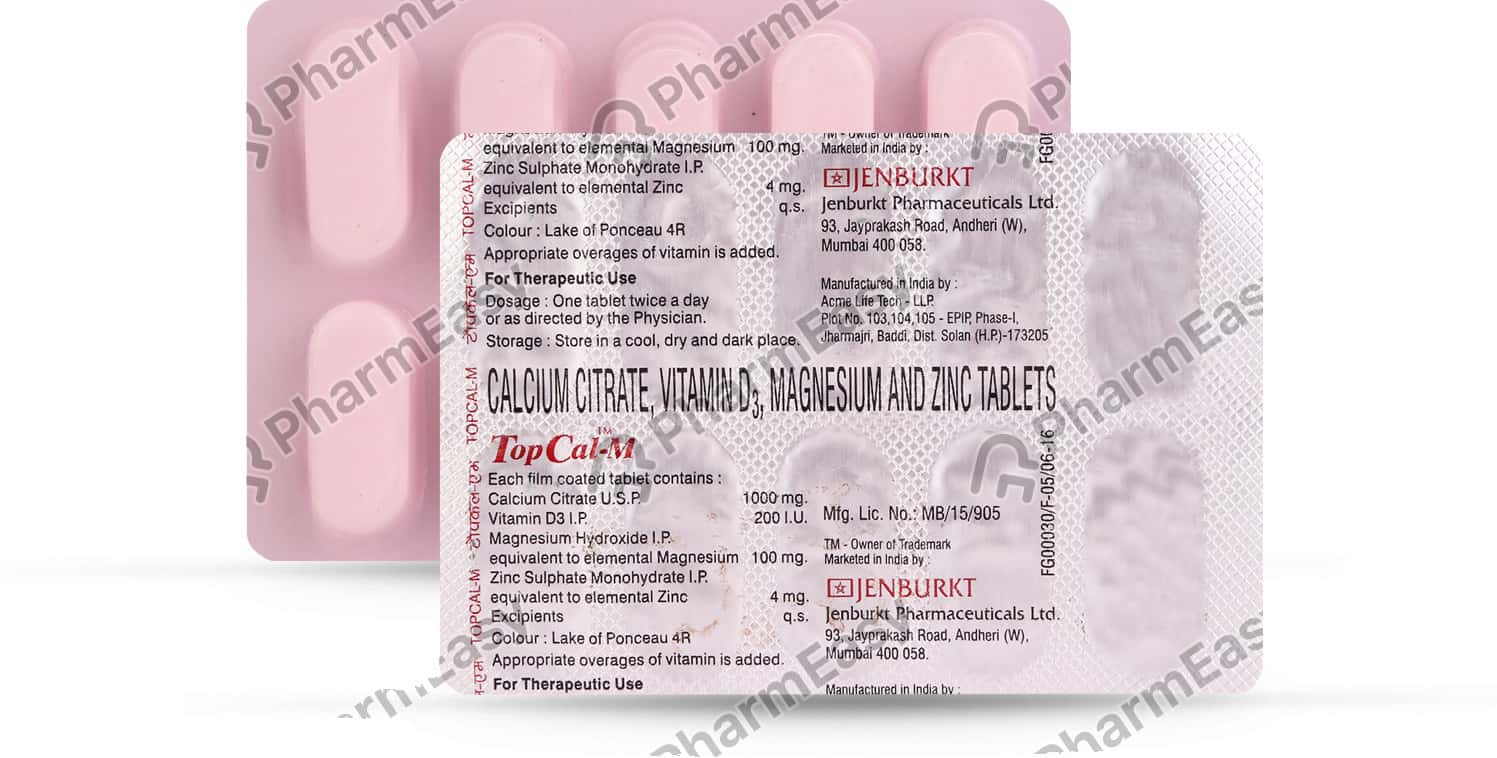 Buy Topcal M Strip Of 10 Tablets Online at Flat 15% OFF | PharmEasy