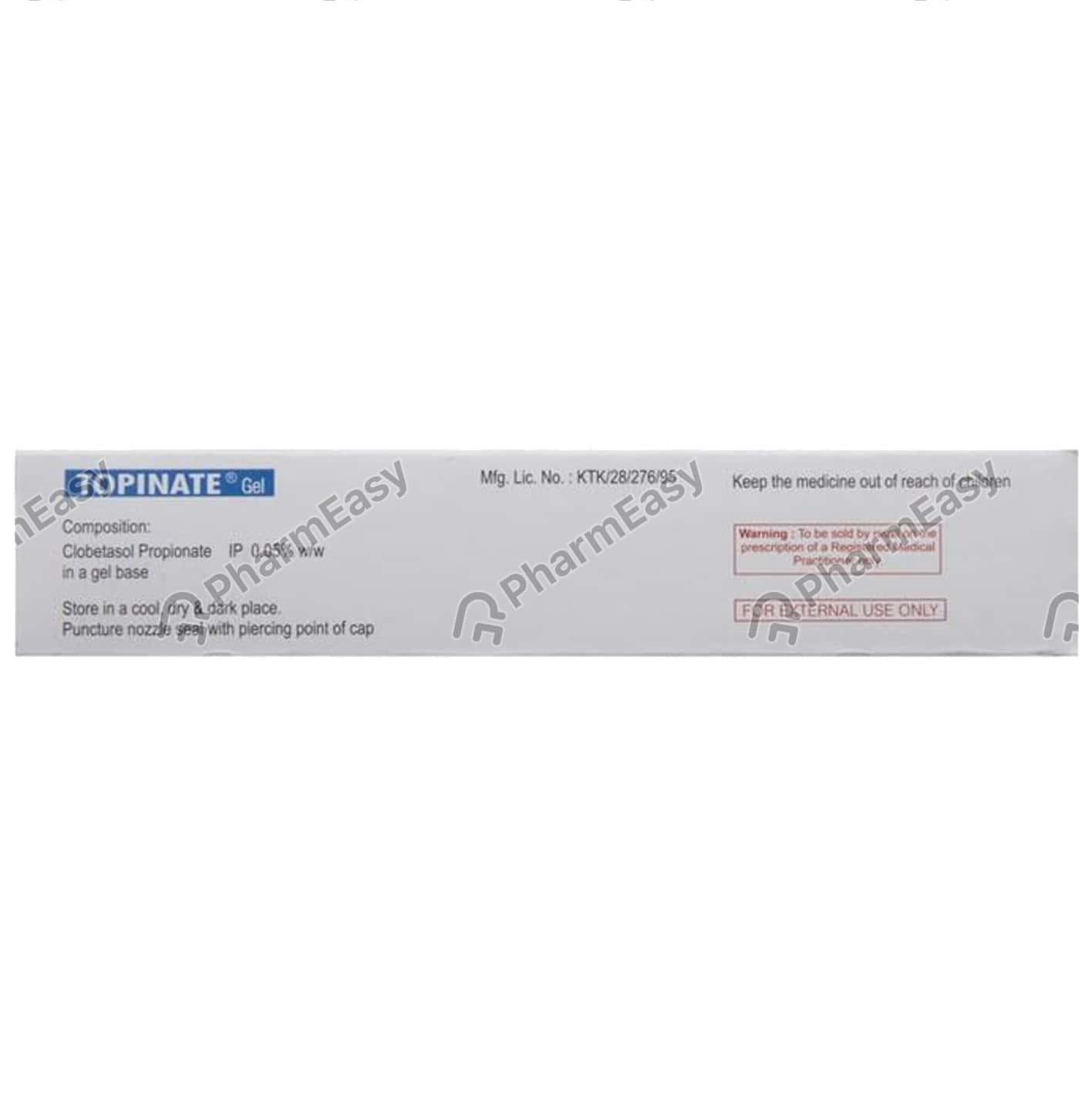 Topinate 0.05 % Gel (15): Uses, Side Effects, Price & Dosage | PharmEasy