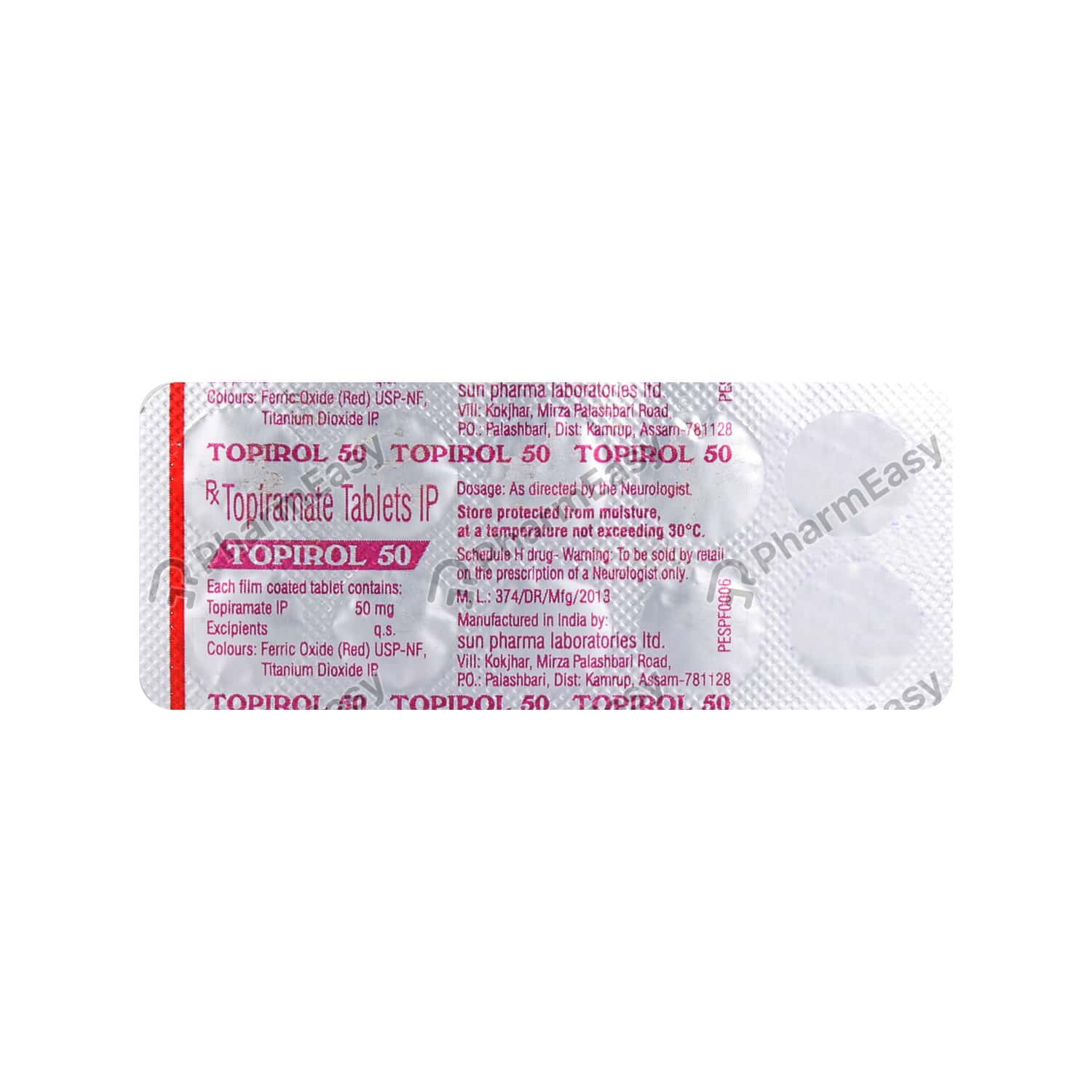 Buy Topirol 50 MG Tablet (10) Online at Flat 18% OFF* | PharmEasy