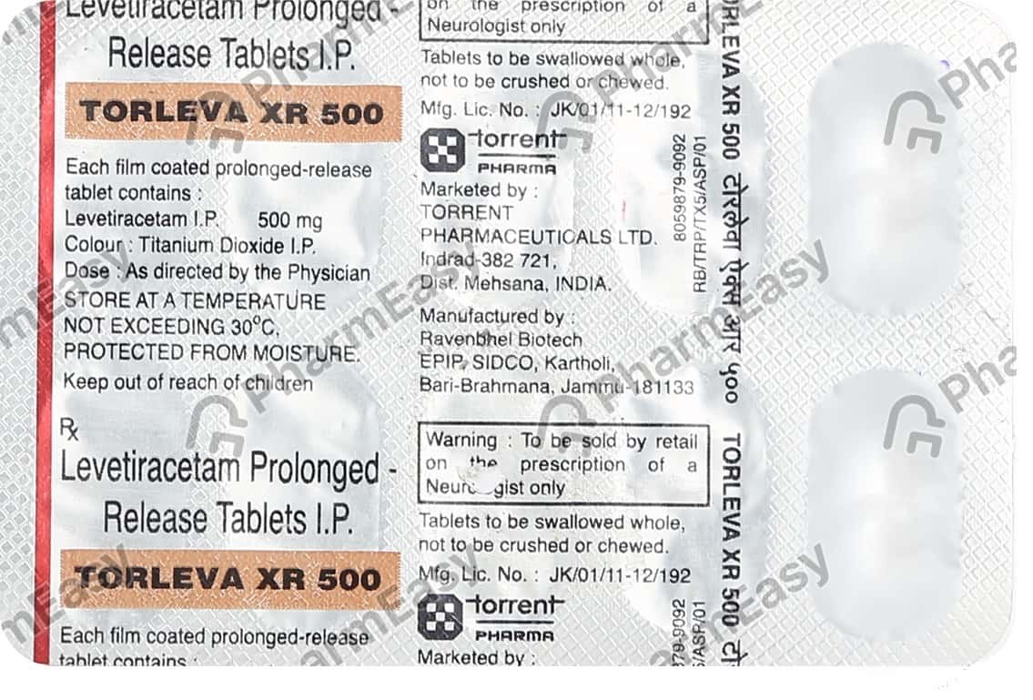 Torleva Xr 500 MG Tablet (10): Uses, Side Effects, Price & Dosage ...