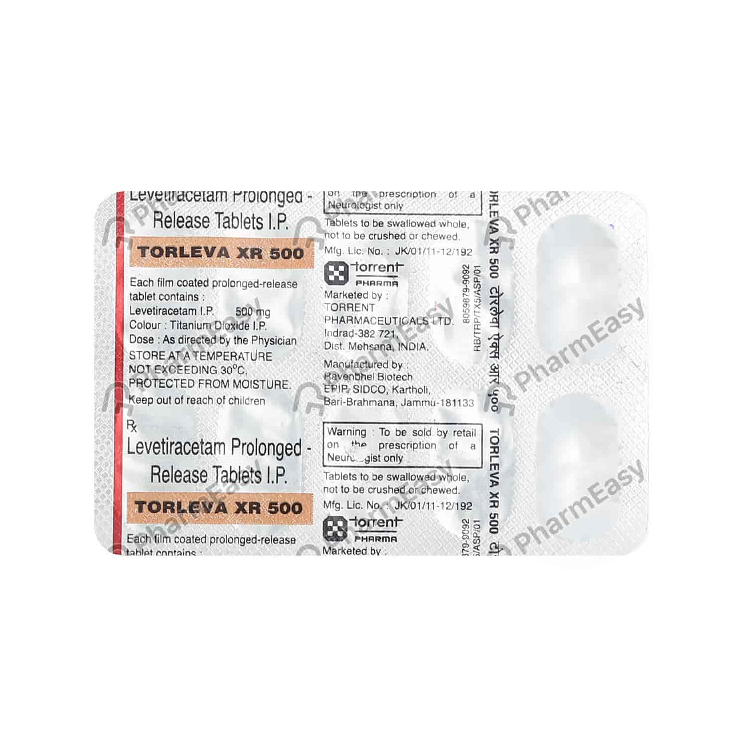 Buy Torleva Xr 500mg Tablet Online at Flat 18% OFF* | PharmEasy