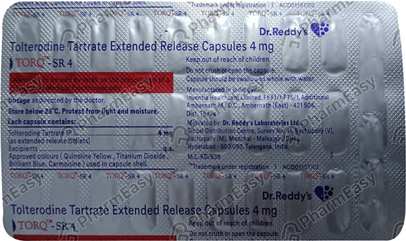 Torq Sr 4 MG Capsule (10): Uses, Side Effects, Price & Dosage | PharmEasy