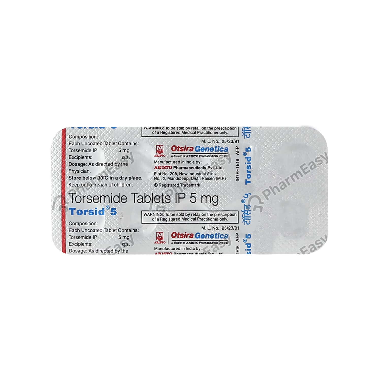 Torsid 5 MG Tablet (10) - Uses, Side Effects, Dosage, Composition ...