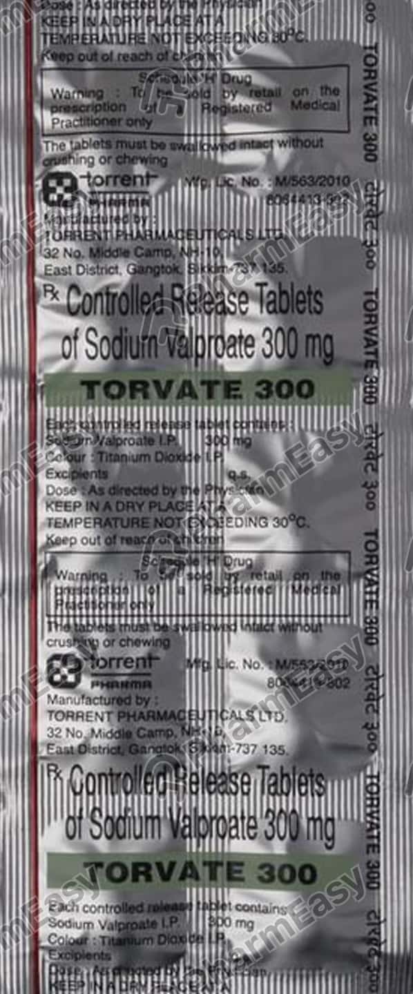 Torvate Cr 300 MG Tablet (10): Uses, Side Effects, Price & Dosage ...