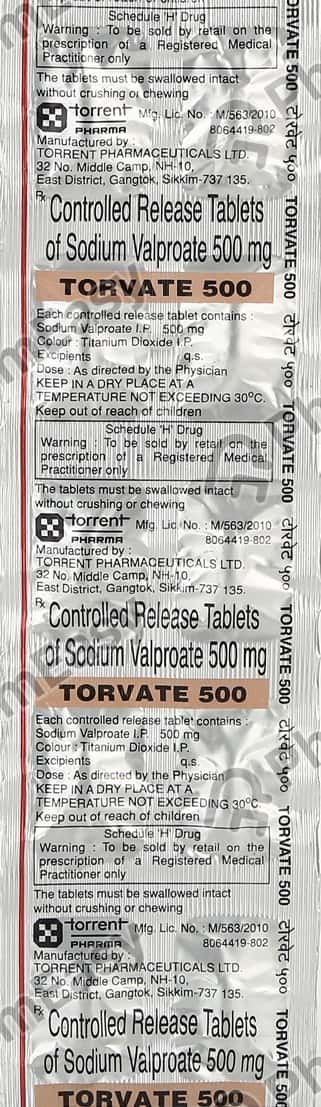 Valprolex Chrono Cr 500 MG Tablet (10): Uses, Side Effects, Price ...