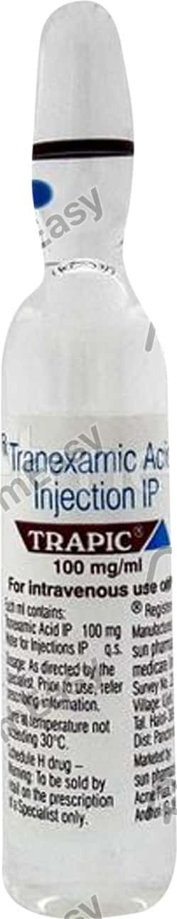 Trapic 100 MG Injection (5): Uses, Side Effects, Price & Dosage | PharmEasy
