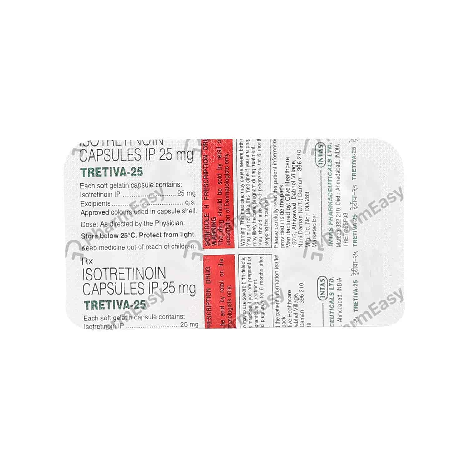 Tretiva 25mg Cap - Uses, Side Effects, Dosage, Composition & Price ...