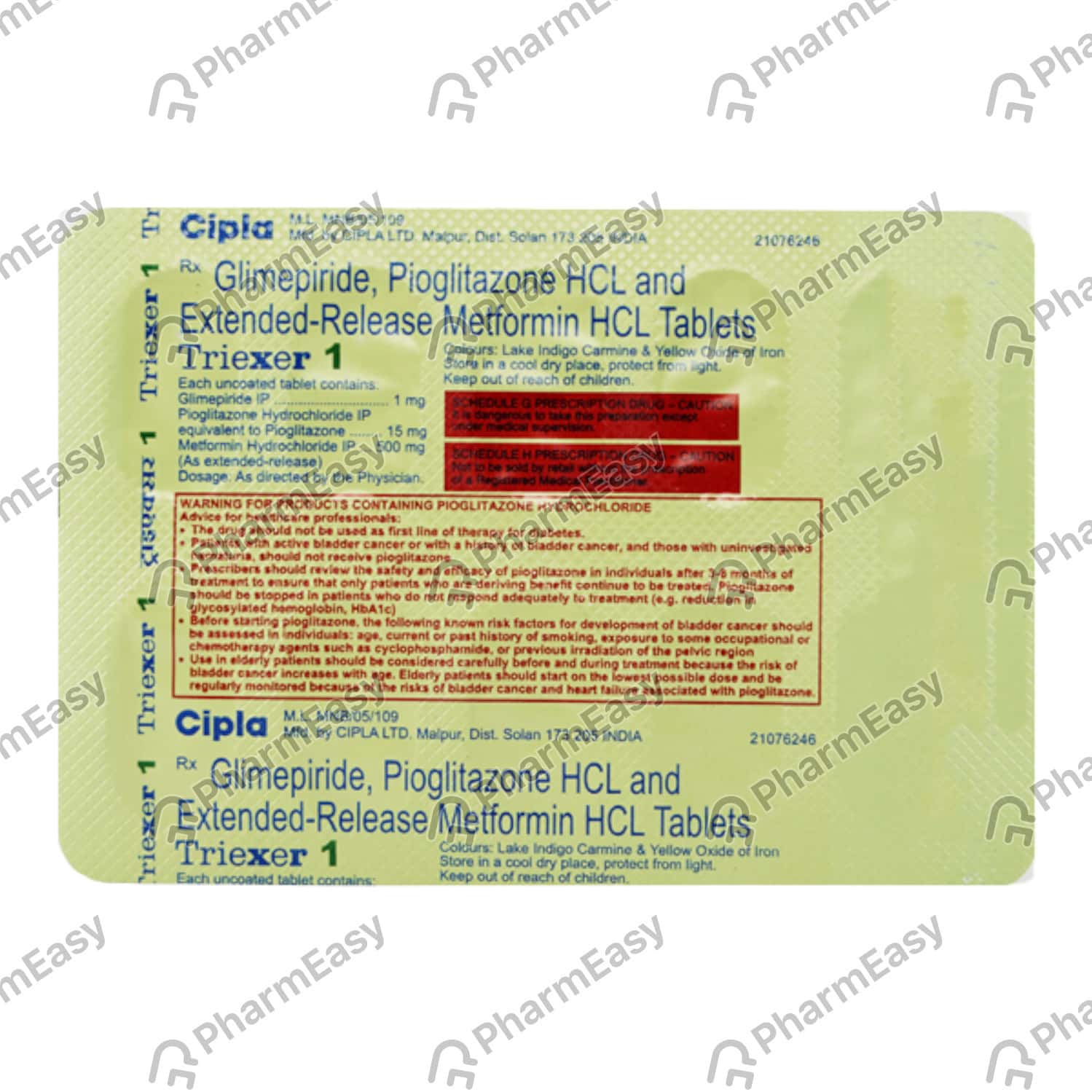 Triexer 1mg Strip Of 10 Tablets: Uses, Side Effects, Price & Dosage ...