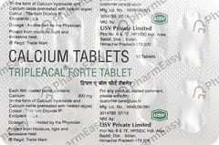 Tripleacal Forte 300 MG Tablet (10): Uses, Side Effects, Price & Dosage ...