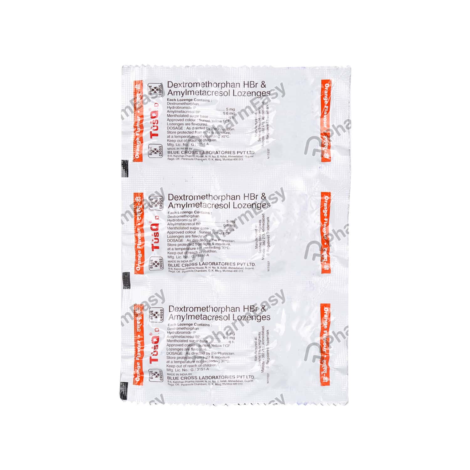 Buy Tusq D Orange Cough Lozenges Online at Flat 18% OFF* | PharmEasy